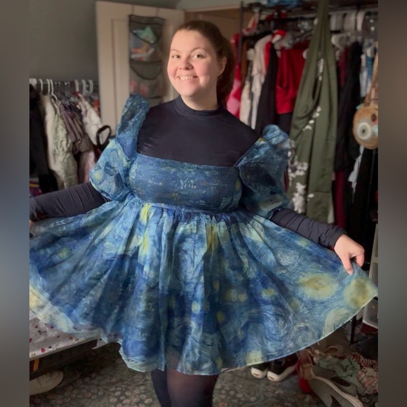 Selkie | Dresses | Starry Night Silk Puff | Poshmark